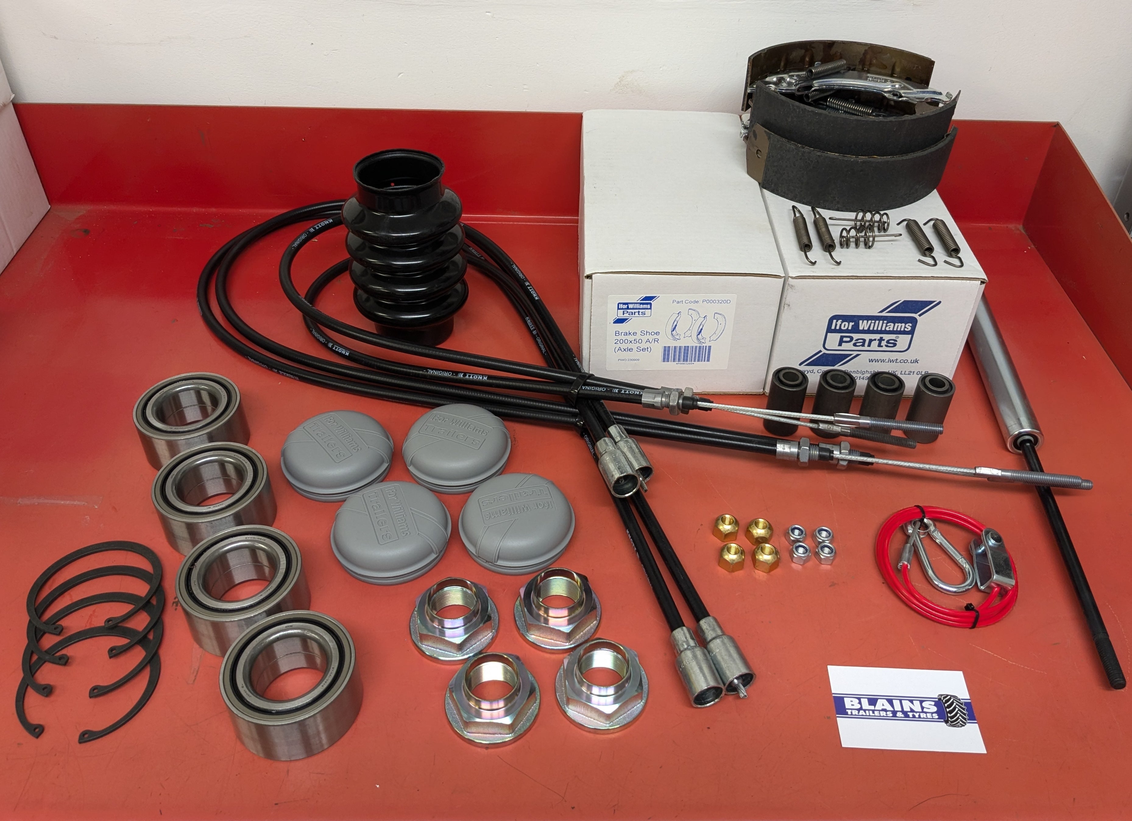 Brake & Bearings Service Kit - Ifor Williams Twin Axle (2700kg ...