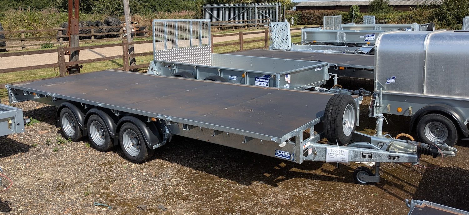 Ifor Williams LM186 18ft Tri-Axle Flatbed Trailer – Blains Trailers & Tyres