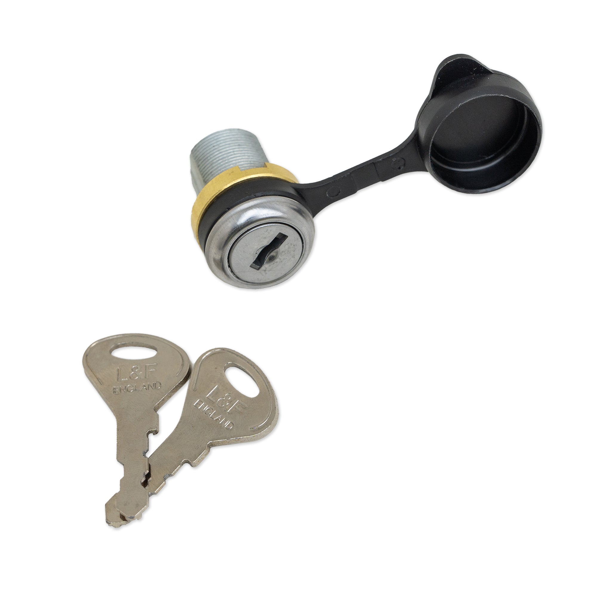 P00302 - Barrel Lock & Key, Brass Ring Nut, Plastic Cap – Blains ...
